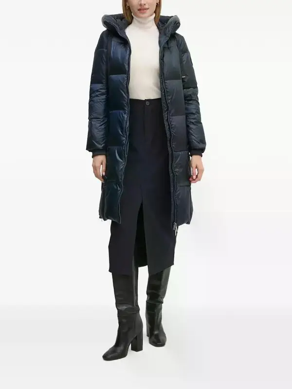 MOS MOSH Mmnova Hooded Quilted Coat - Blue