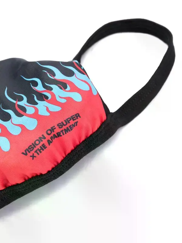 VISION OF SUPER Flame Print Face Mask