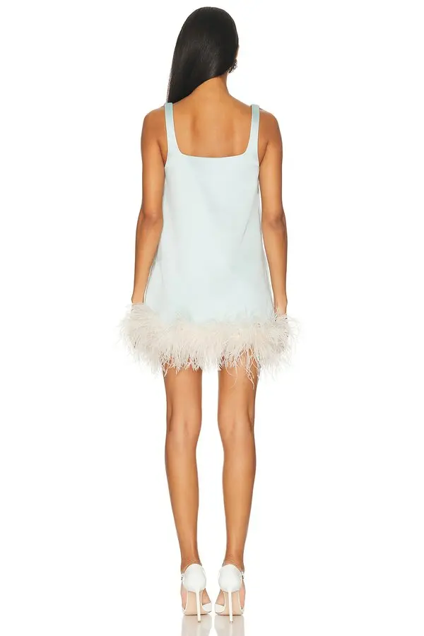 Retrofete Ragna Feather-trimmed Dress
