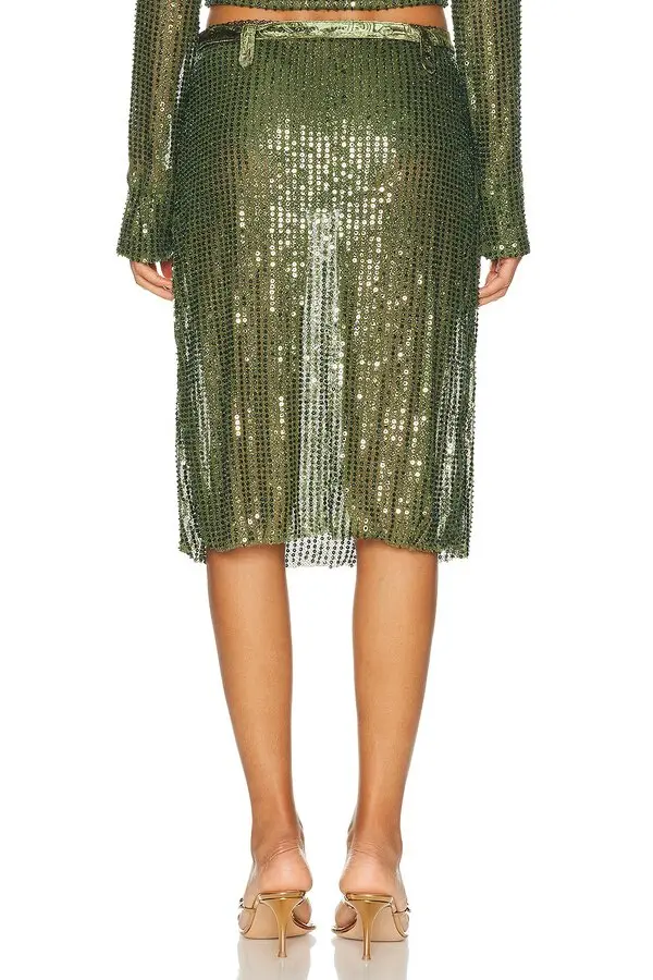 SIEDRES Estelle Sequin Skirt With Belt