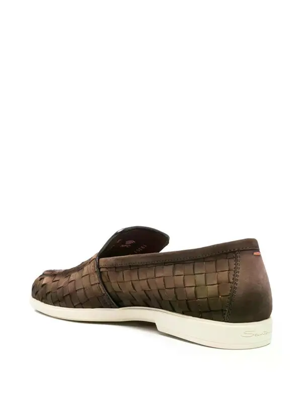 Santoni Woven Loafers