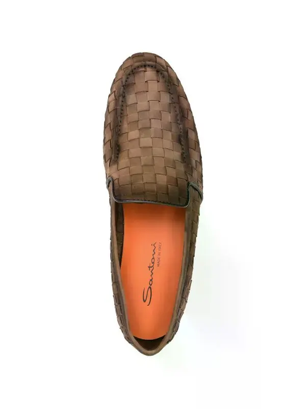 Santoni Woven Loafers