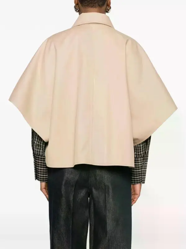 Max Mara Buttoned Cotton Cape