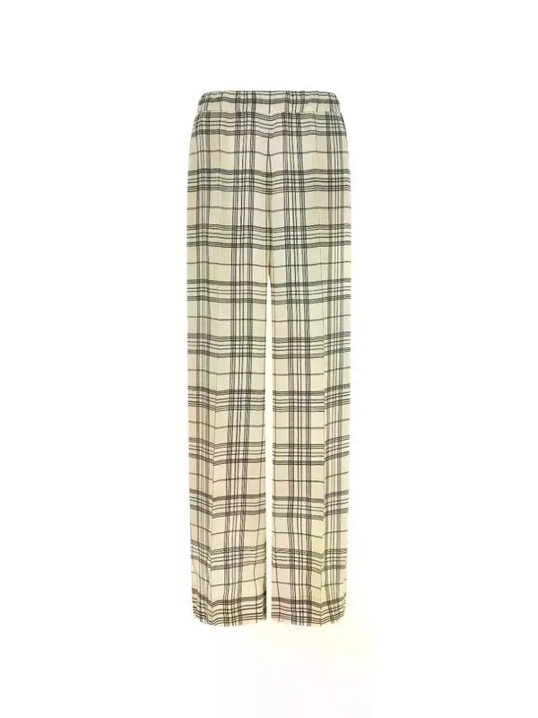 JIL SANDER Checked Wide Leg Trousers