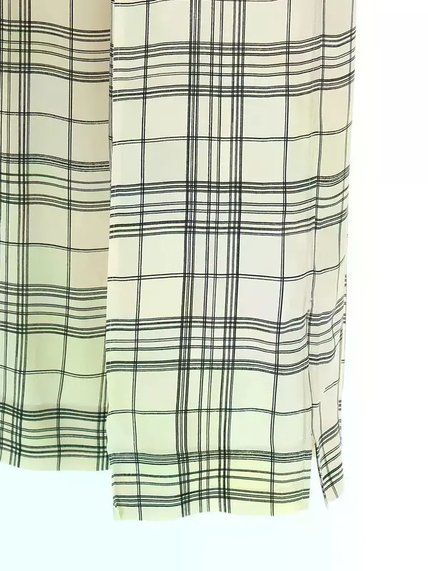 JIL SANDER Checked Wide Leg Trousers