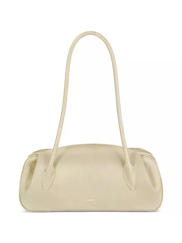 Yuzefi Oyster Shoulder Bag With Logo Detail - Neutrals