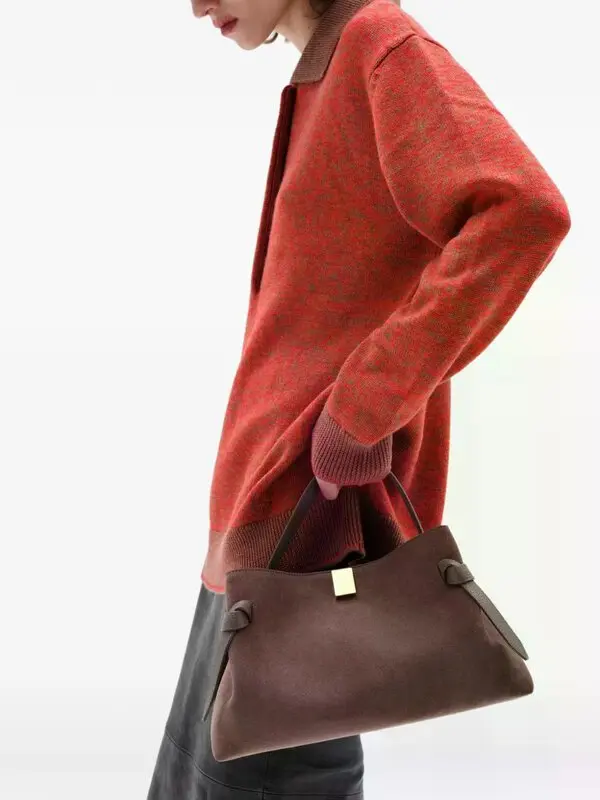 Yuzefi Gyoza Suede Tote Bag - Brown