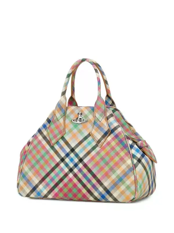 VIVIENNE WESTWOOD Medium Yasmine Plaid Tote