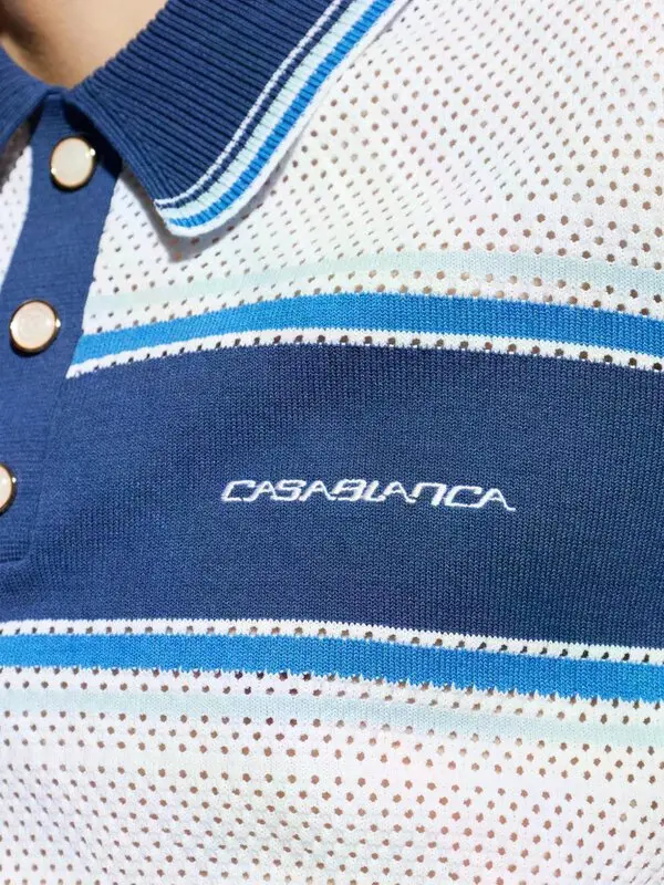 Casablanca Perforated Polo Shirt