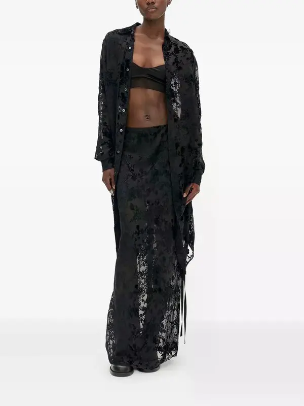 ANN DEMEULEMEESTER Scoop-neck Cropped Top