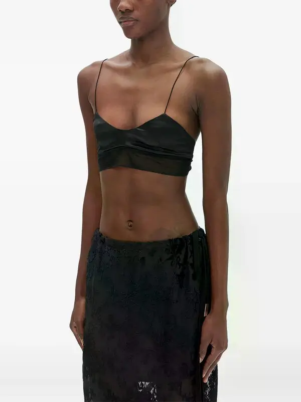 ANN DEMEULEMEESTER Scoop-neck Cropped Top