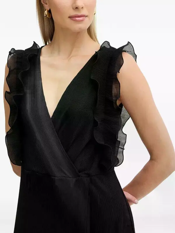 FRACOMINA Ruffled V-neck Maxi Dress