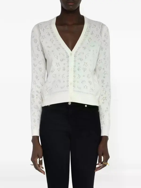 Zadig&Voltaire Manala Patterned Cardigan - White