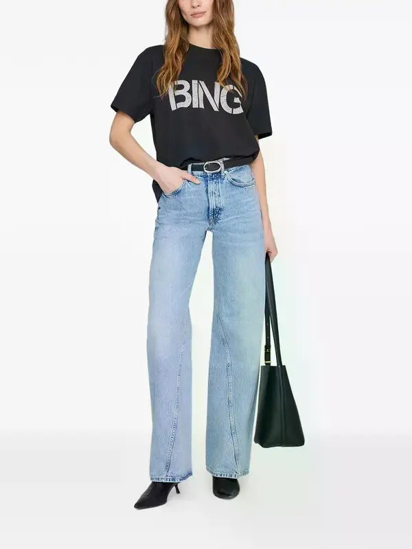 ANINE BING Printed T-shirt - Black