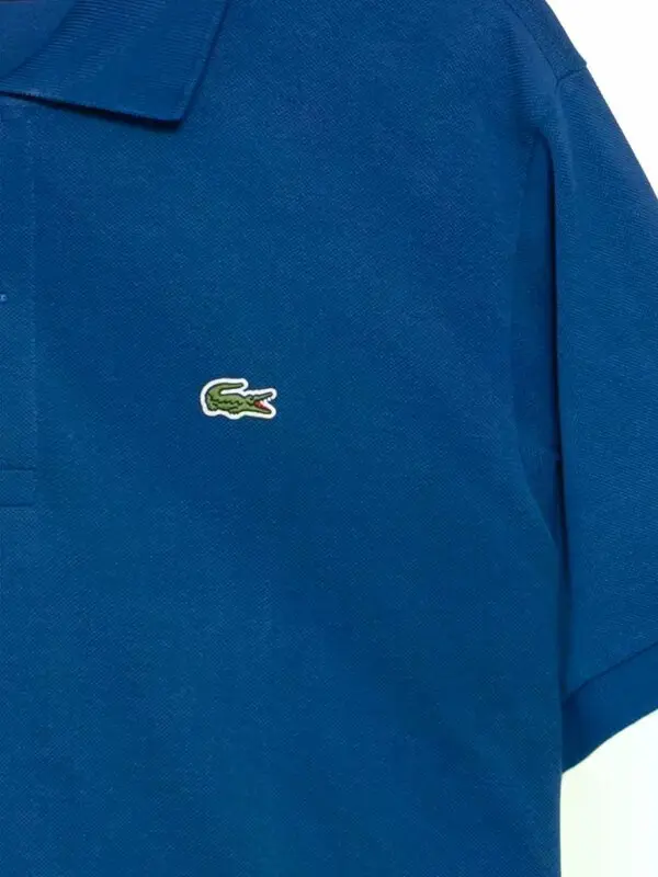 Lacoste Logo-patched Short-sleeve Polo Shirt - Blue