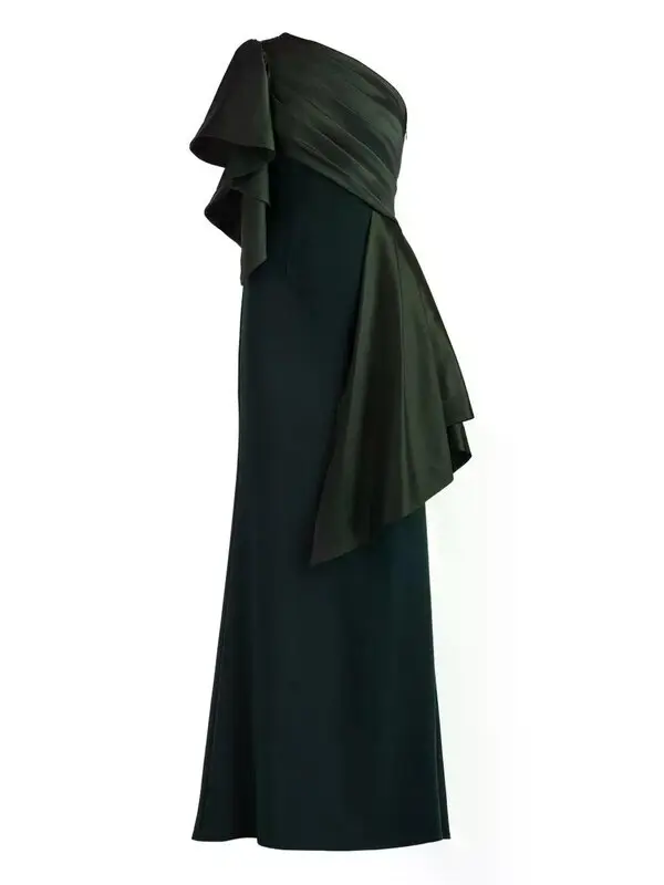 Tadashi Shoji Ruffled One-shoulder Maxi Dress