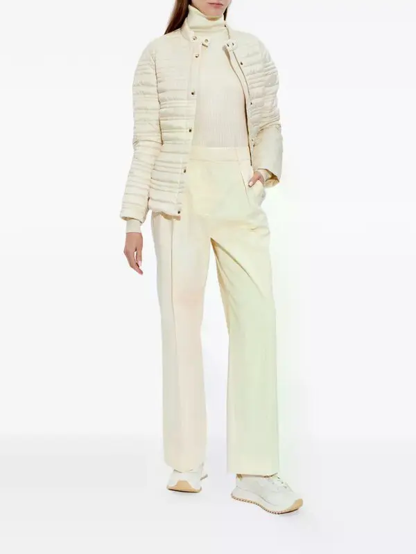 Moncler Buttoned Puffer Jacket - Neutrals