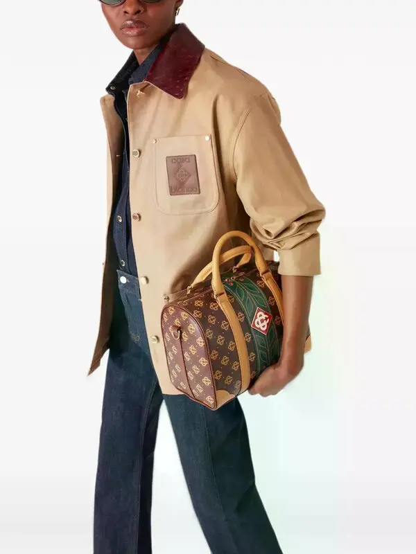 Casablanca Monogram Weekender Travel Bag - Brown