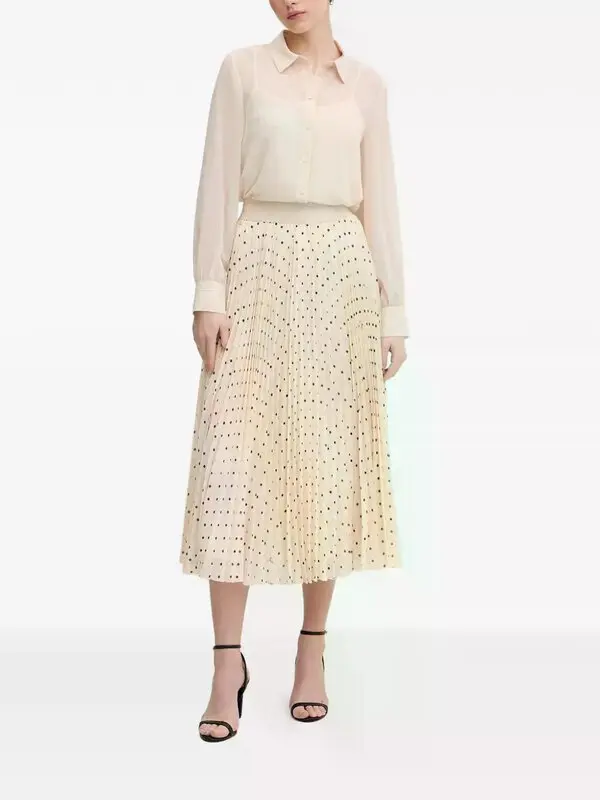 JOOP! Salma Polka-dot Pleated Midi Skirt