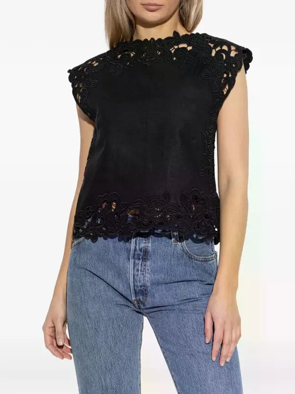 Cult Gaia Floral-panel Blouse