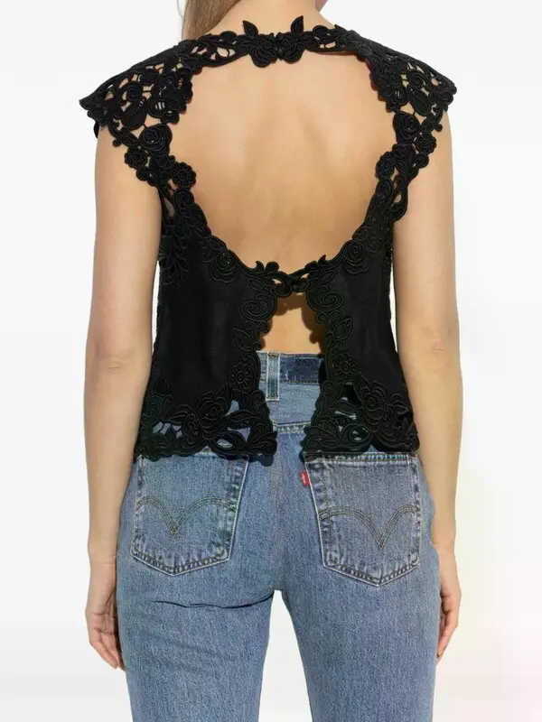 Cult Gaia Floral-panel Blouse