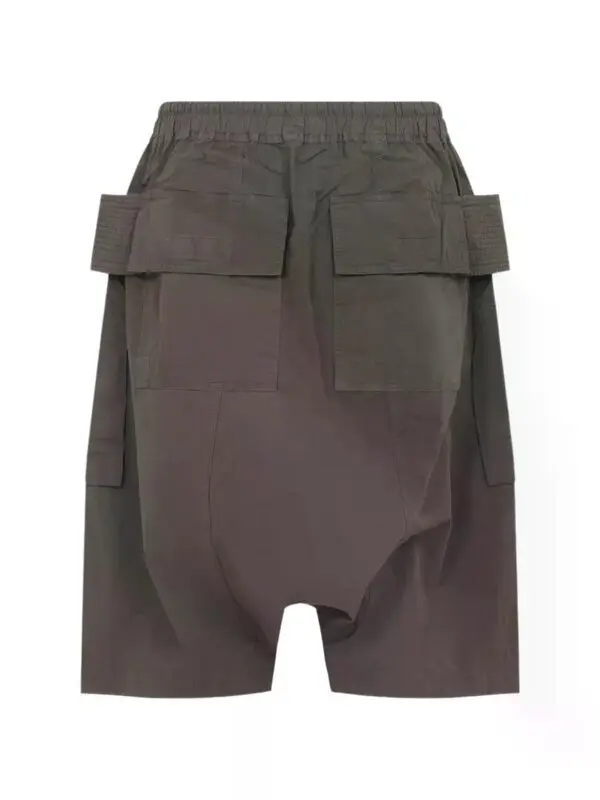 Rick Owens Cotton Cargo Creatch Shorts - Grey