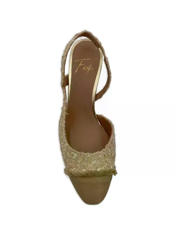 Roberto Festa Ficus Fringed Slingback Pumps