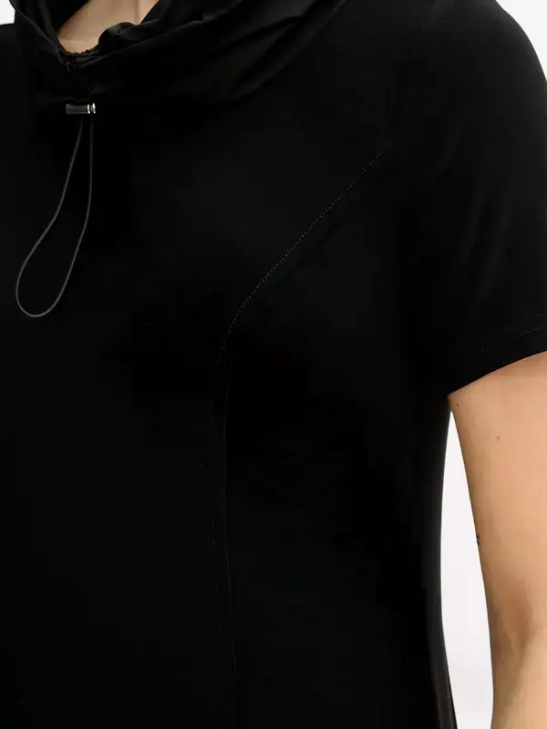 Joseph Ribkoff Short-sleeve Cowl-neck Midi Dress