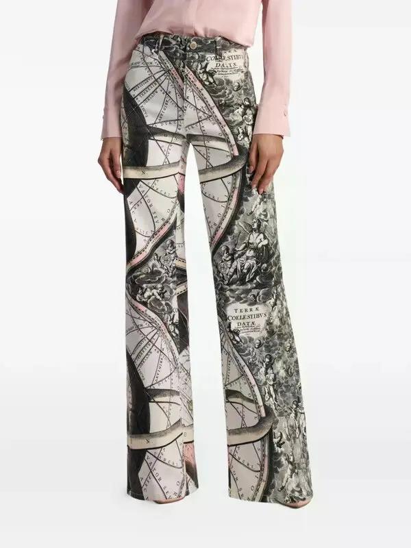 Alice + Olivia Printed Full-length Jeans