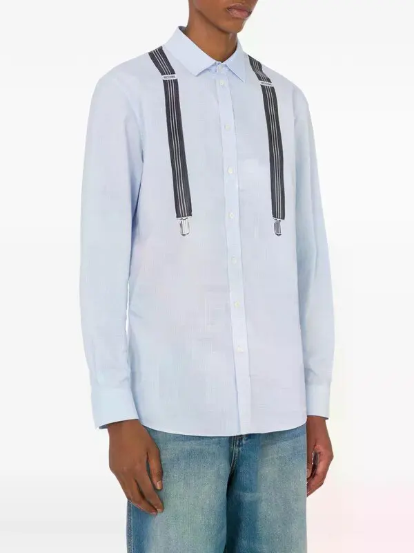Moschino Braces-print Cotton Shirt
