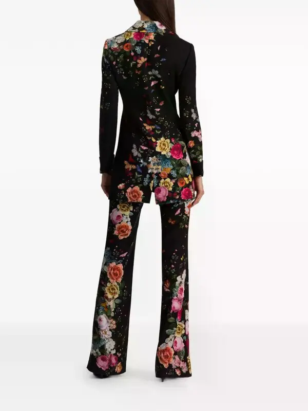Alice + Olivia Floral Print Blazer - Black