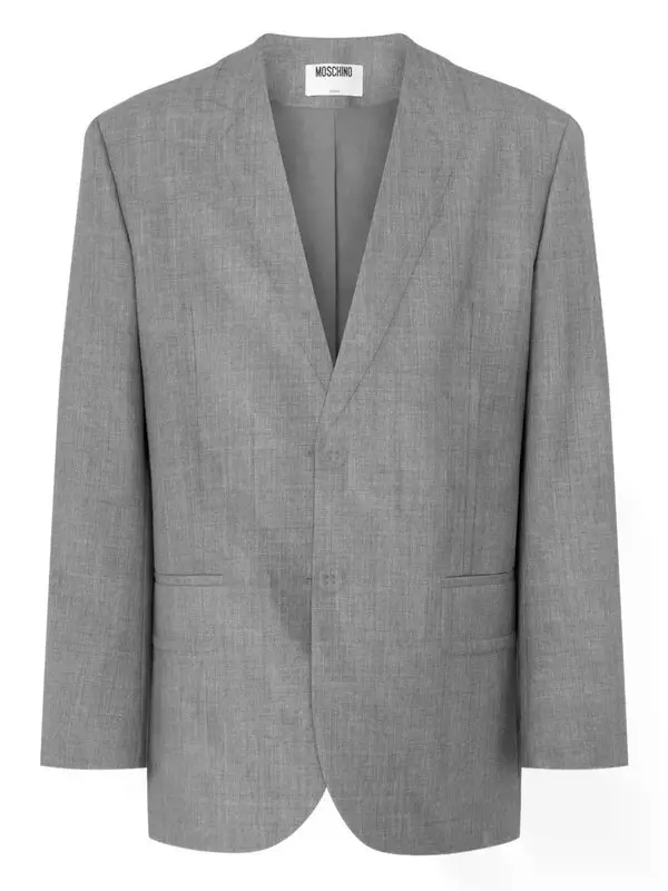 Moschino Single-breasted Collarless Blazer
