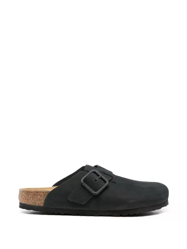 BIRKENSTOCK Buckle Leather Sandals - Black