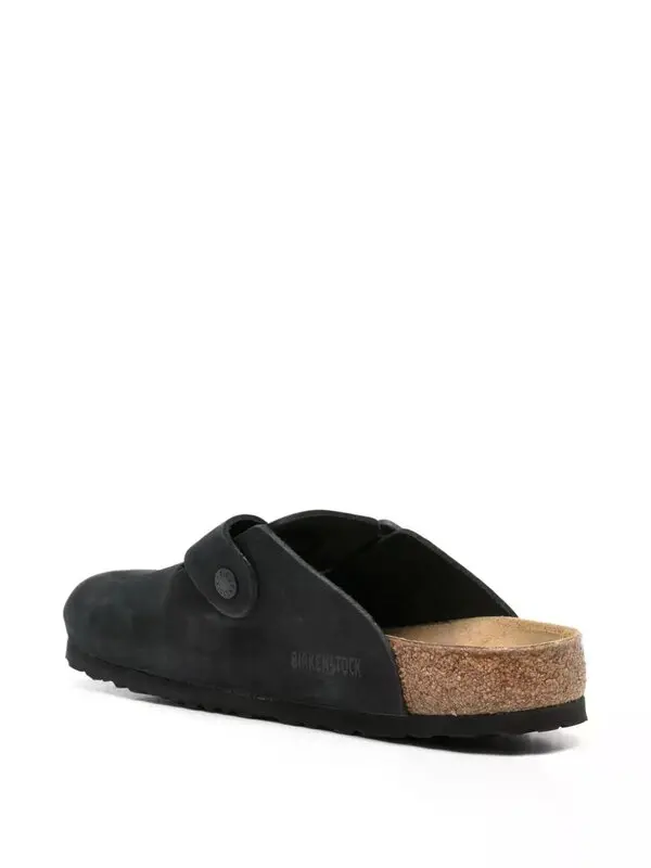 BIRKENSTOCK Buckle Leather Sandals - Black