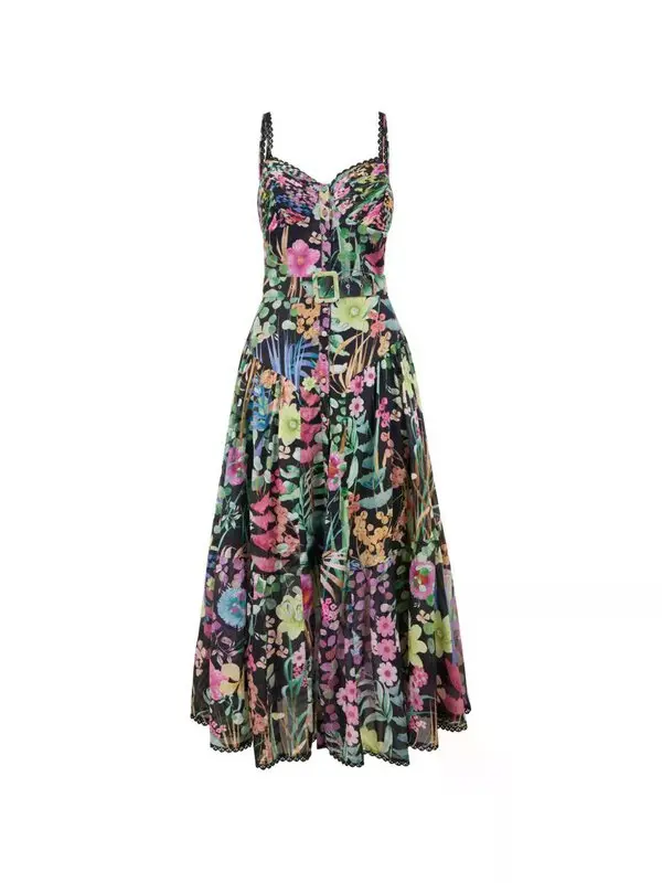 Charo Ruiz Ibiza Cael Floral-print Belted Dress