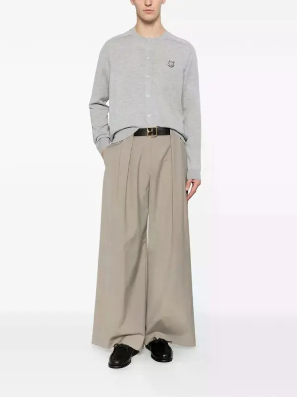Maison Kitsuné Buttoned Cardigan With Embroidery