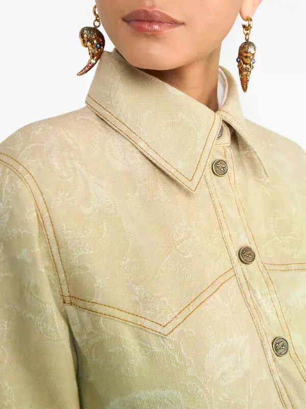 Etro Jacquard Floral Denim Jacket