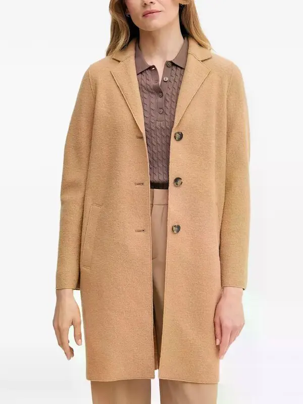 OUI Notched-collar Button Coat - Brown