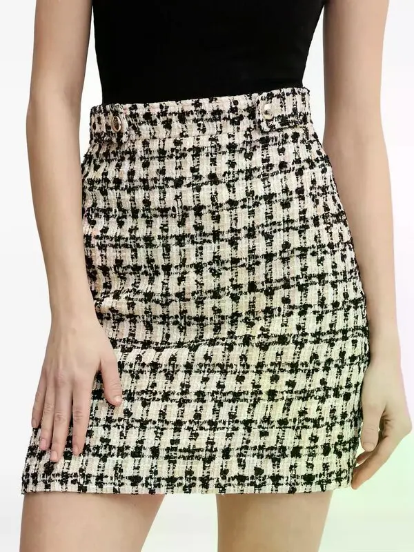 JOOP! Scara Checked Skirt With Button Detail