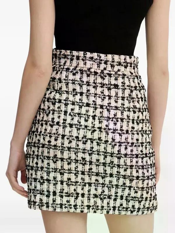 JOOP! Scara Checked Skirt With Button Detail