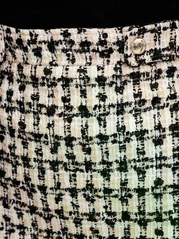 JOOP! Scara Checked Skirt With Button Detail