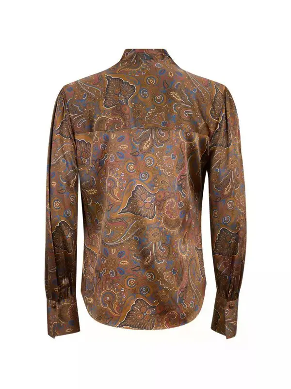 Veronica Beard Francine Tie-neck Paisley Blouse