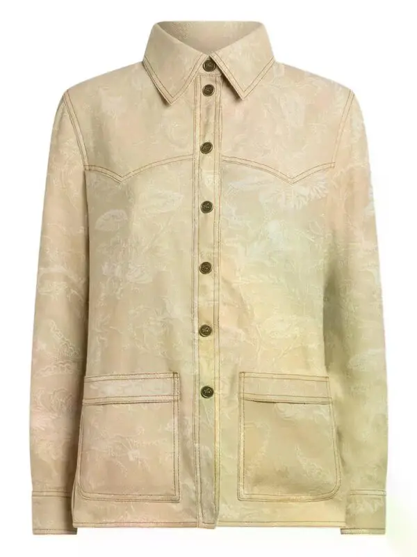 Etro Jacquard Floral Denim Jacket