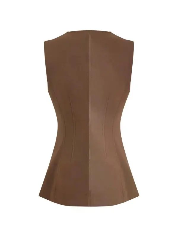 Veronica Beard Jessup Buttoned Waistcoat - Brown