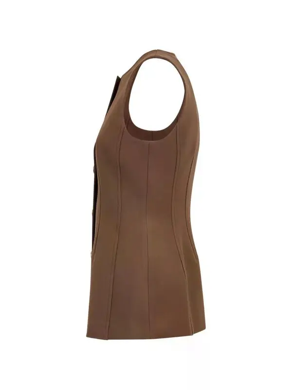 Veronica Beard Jessup Buttoned Waistcoat - Brown