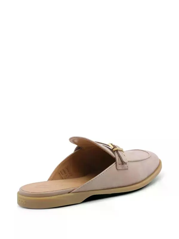 TOD'S Logo Plaque Mules - Neutrals