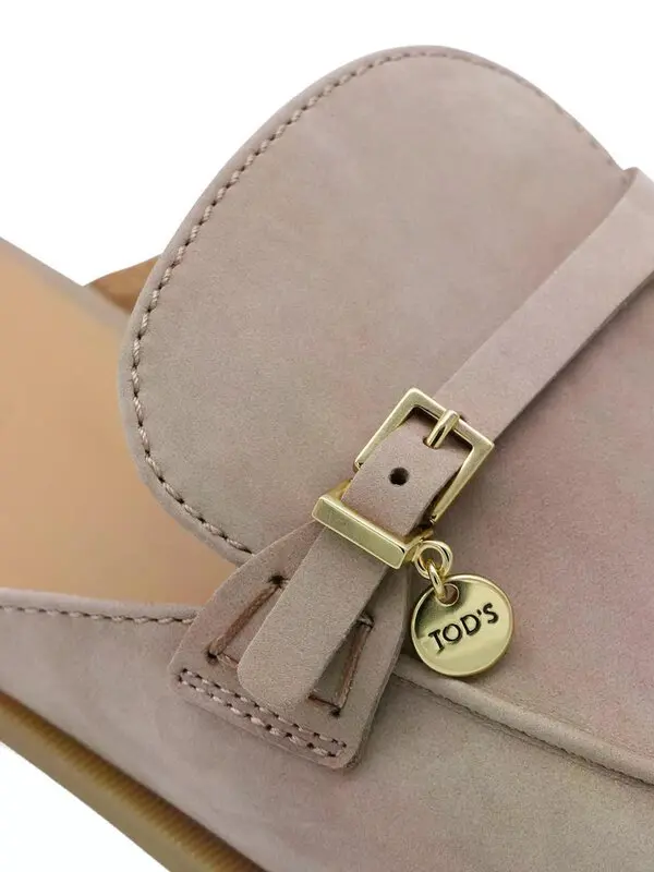 TOD'S Logo Plaque Mules - Neutrals