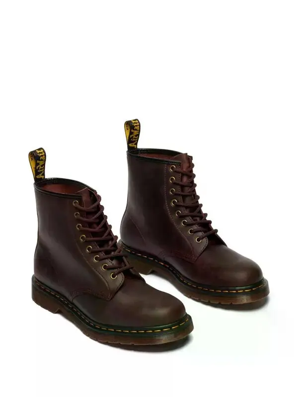 Dr. Martens 1460 Crazy Horse Ankle Boots - Red
