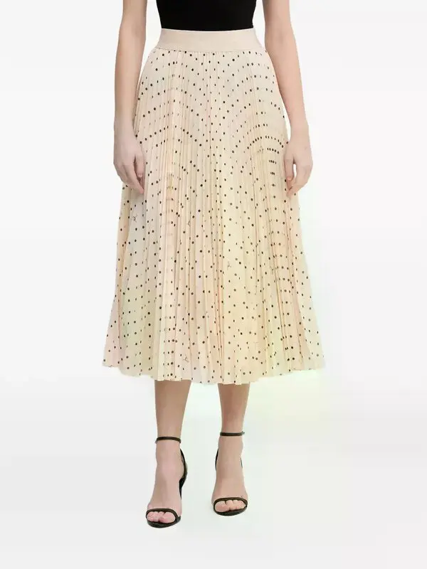 JOOP! Salma Polka-dot Pleated Midi Skirt
