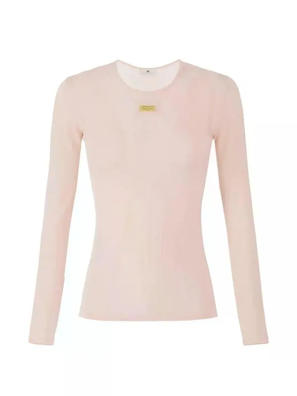 Elisabetta Franchi Crew Neck Long Sleeve Knitted Top